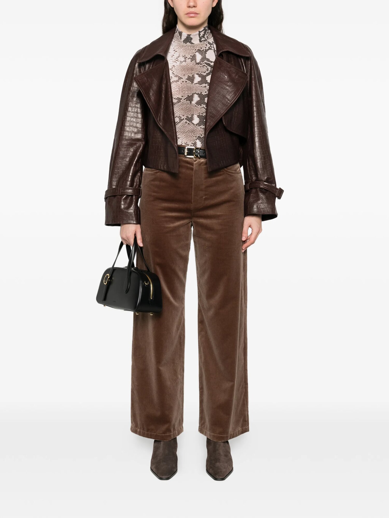 Брюки классические Max Mara, размер 44, коричневый — фото 1