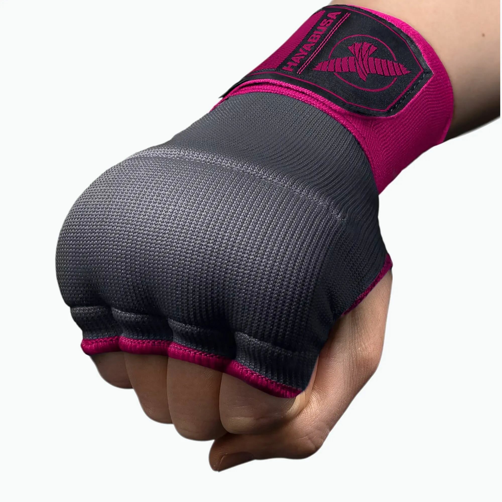 Быстрые гелевые бинты HAYABUSA Quick Gel Hand Wraps, размер S, серо-розовые