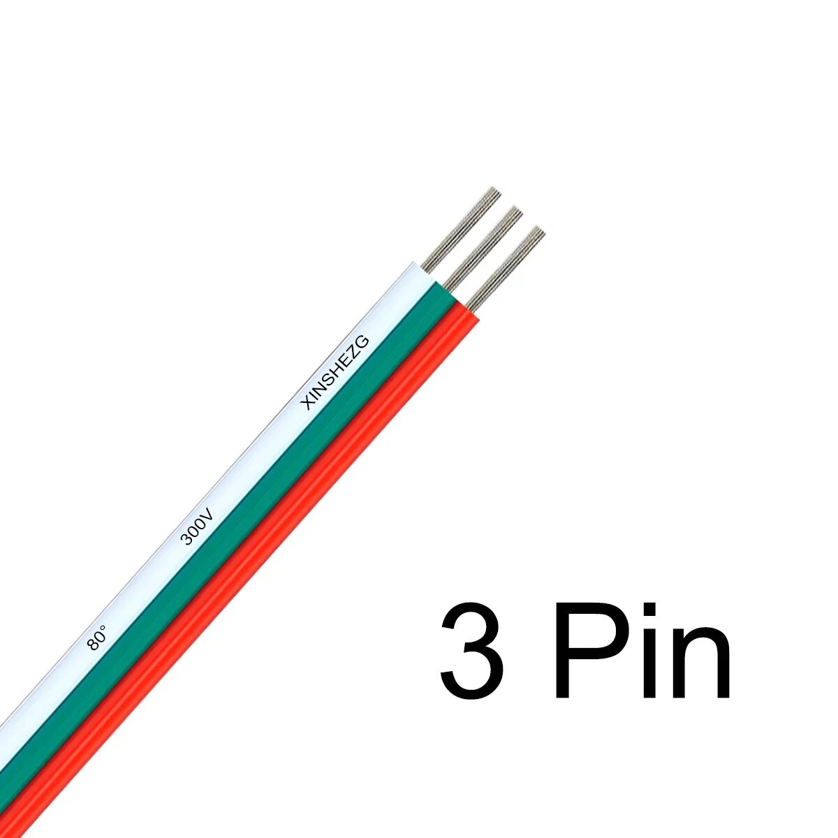 Удлинительный кабель для светодиодной ленты DelightFire 22/20/18 AWG 18 AWG, 3 Pin, 3M