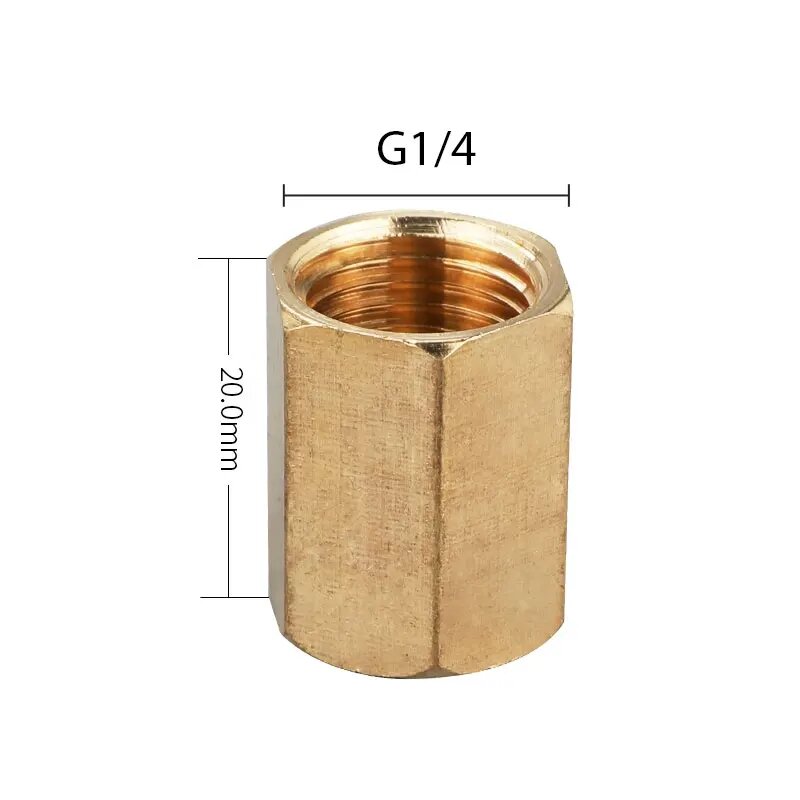 Латунная втулка G1/4, 20 мм, цвет 2