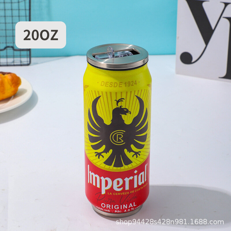 Креативная изолированная кружка в виде банки кока-колы, нержавеющая сталь, легко открывающаяся кружка, напиток, автомобильная кружка, детская соломинка, оптовая продажа