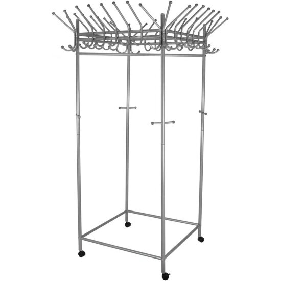 Вешалка напольная Мебелик на колесах Пико 23 металлик