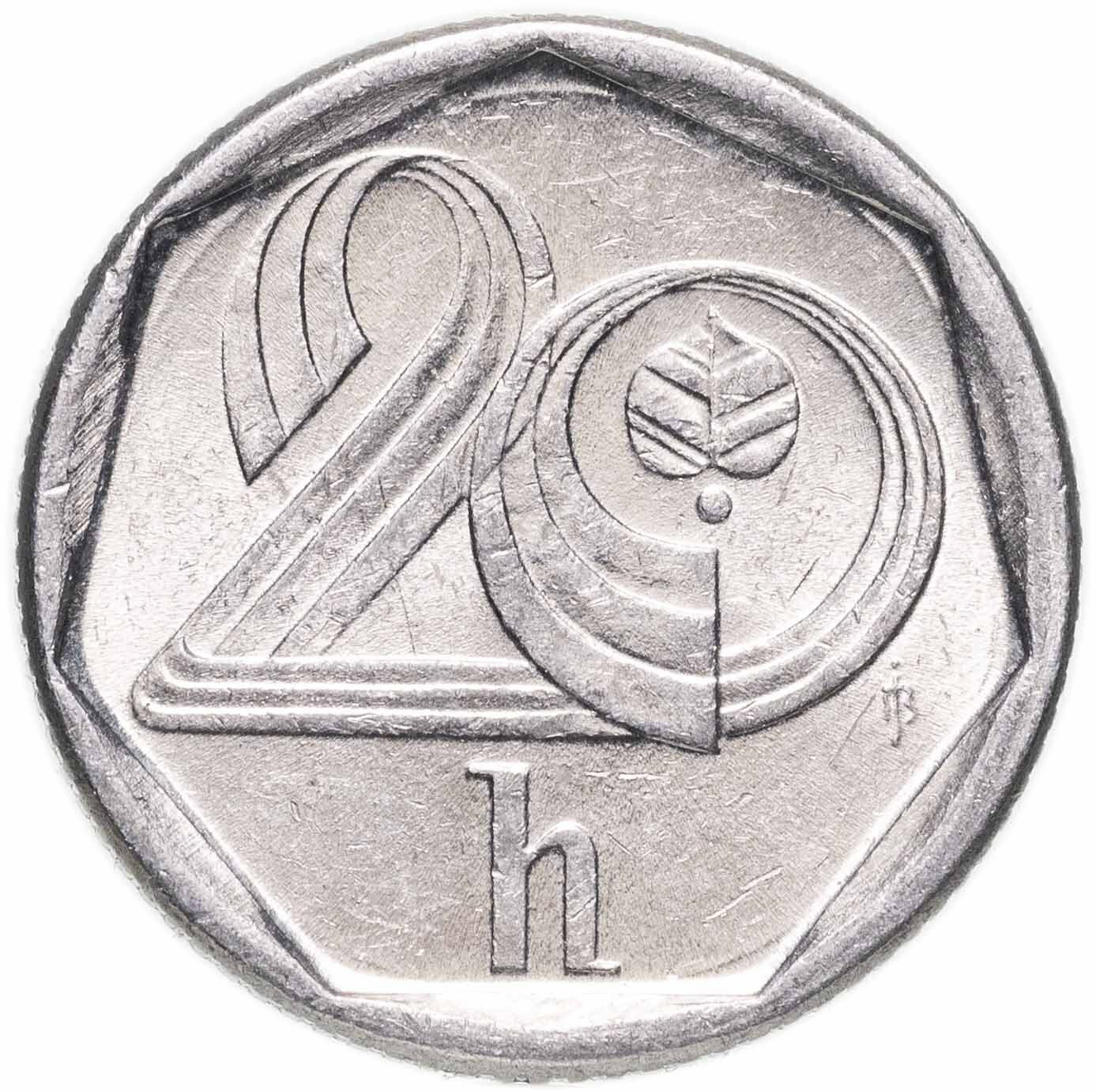 Чехия 20 геллеров 1996, Алюминий, в сохранности UNC