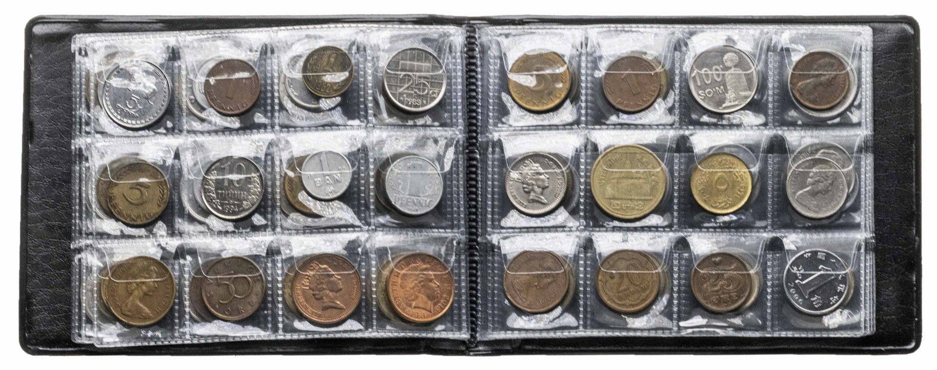 Альбом монет мира: Америка, Европа, Азия 92 монеты в альбоме, Другой, в сохранности VF-AU