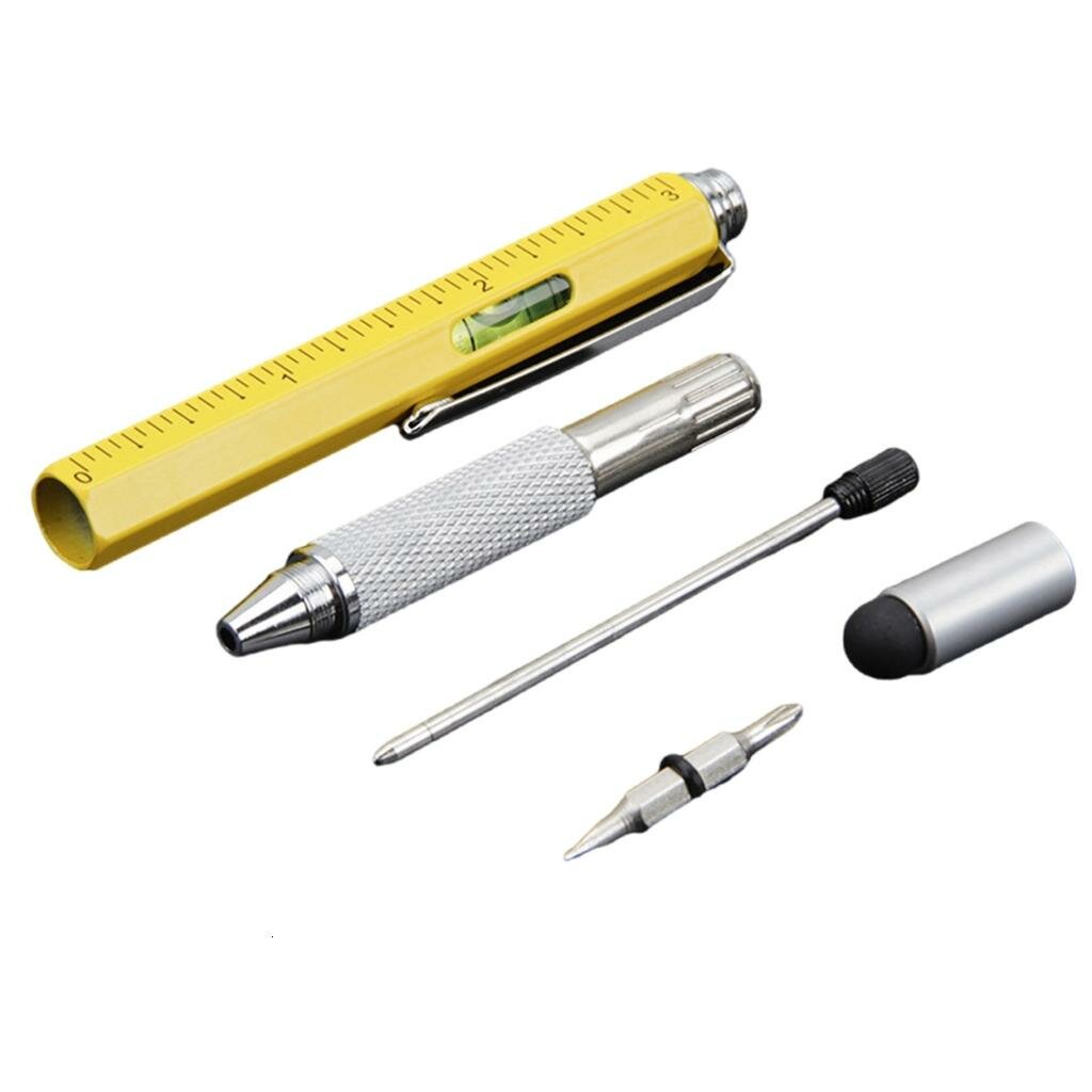 Многофункциональная ручка-мультитул 6 в 1, Желтый