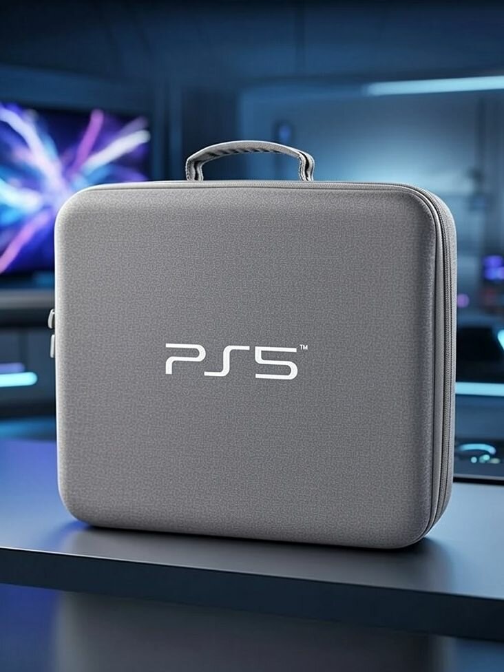Сумка-кейс для PlayStation 5, жесткий защитный чехол для PS5, водонепроницаемый, Серый