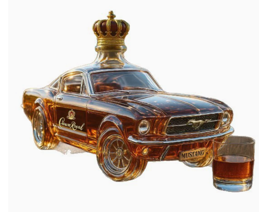 Jack Daniel's Стеклянные бутылки из-под виски, винные бутылки в форме автомобиля