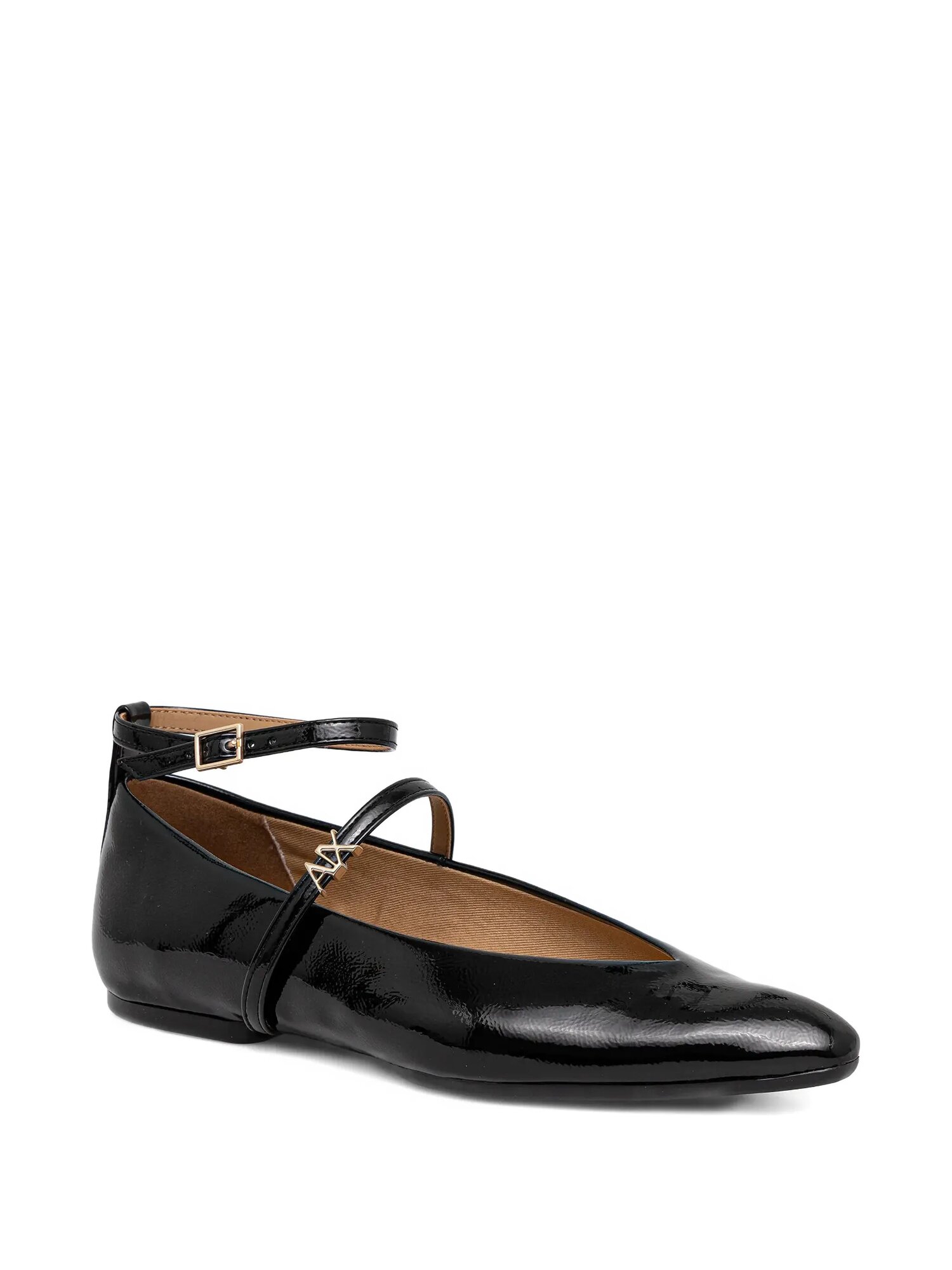 Балетки Armani Exchange Pointed strap ballet flats, размер 40, black/black — фото 1