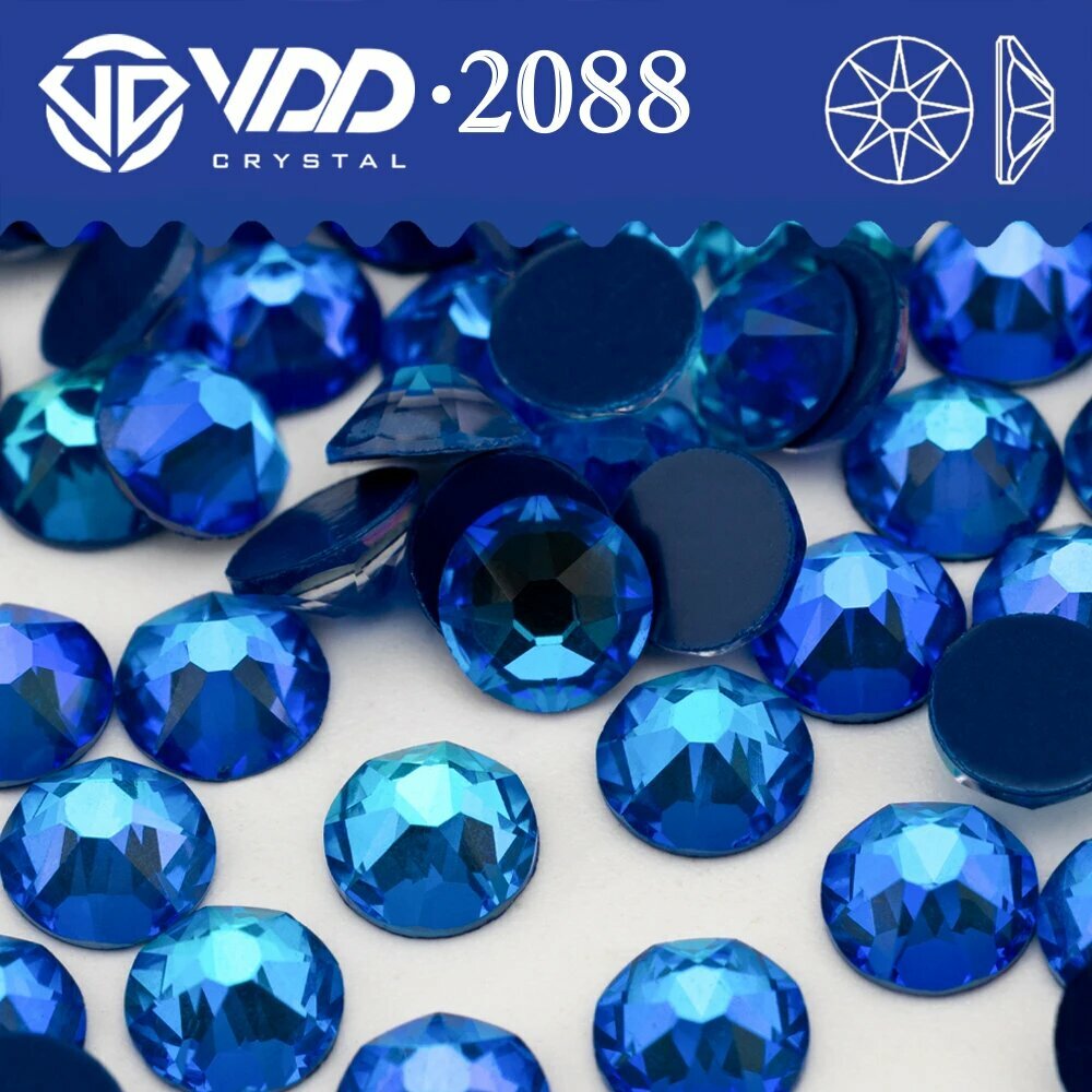 Стразы VDD 2088 кобальтовые для дизайна ногтей