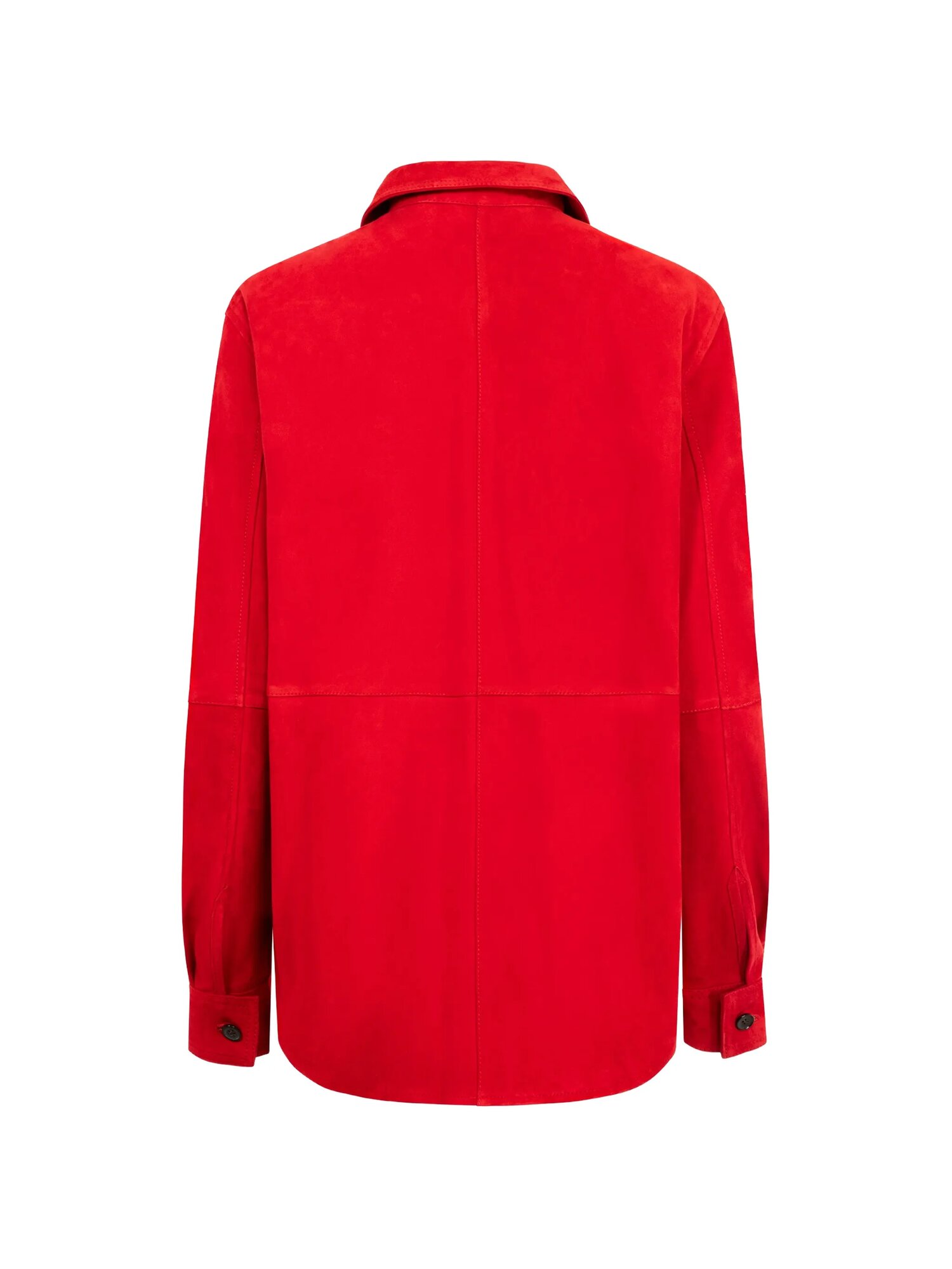 Рубашка TOTEME Buttoned suede overshirt, размер 42, red — фото 1