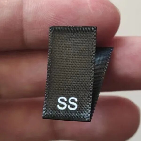 Черные размерные бирки для одежды SS, 50 шт.