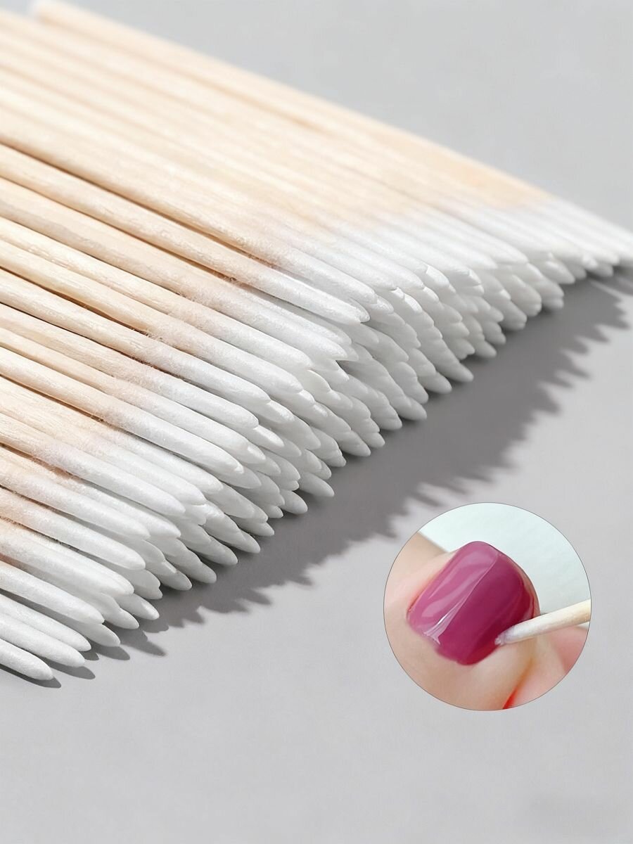 Микробраши Деревянные Для Ресниц, Бровей, Ногтей , Мастерам Маникюра, Лэшмейкерам И Бровистам,100шт