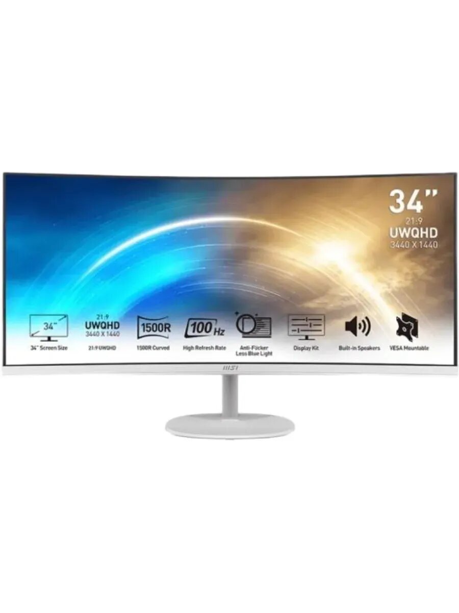 Монитор 34" MP341CQW VA Curved 3440x1440 100Hz