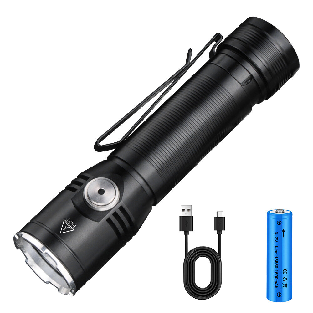Новый яркий яркий фонарик цельный алюминиевый прочный корпус TYPE-C зарядка водонепроницаемый фонарик Фонарик TYPE-C