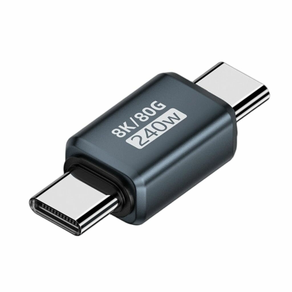 USB4 Type C Конвертер 80Gbps 240W 8K60, - Прямой сине-серый