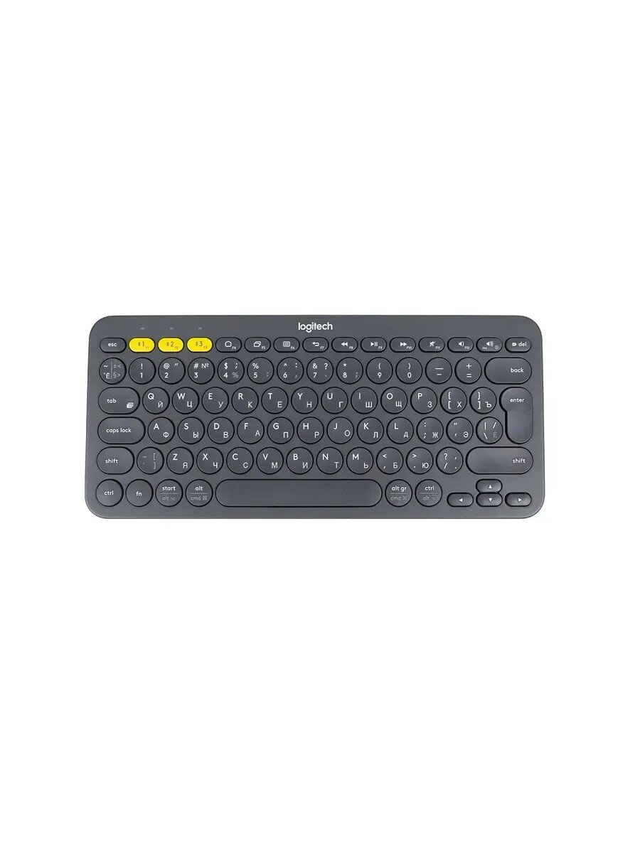 Клавиатура 920-007584 K380 Dark Grey Wireless Bluetooth RTL