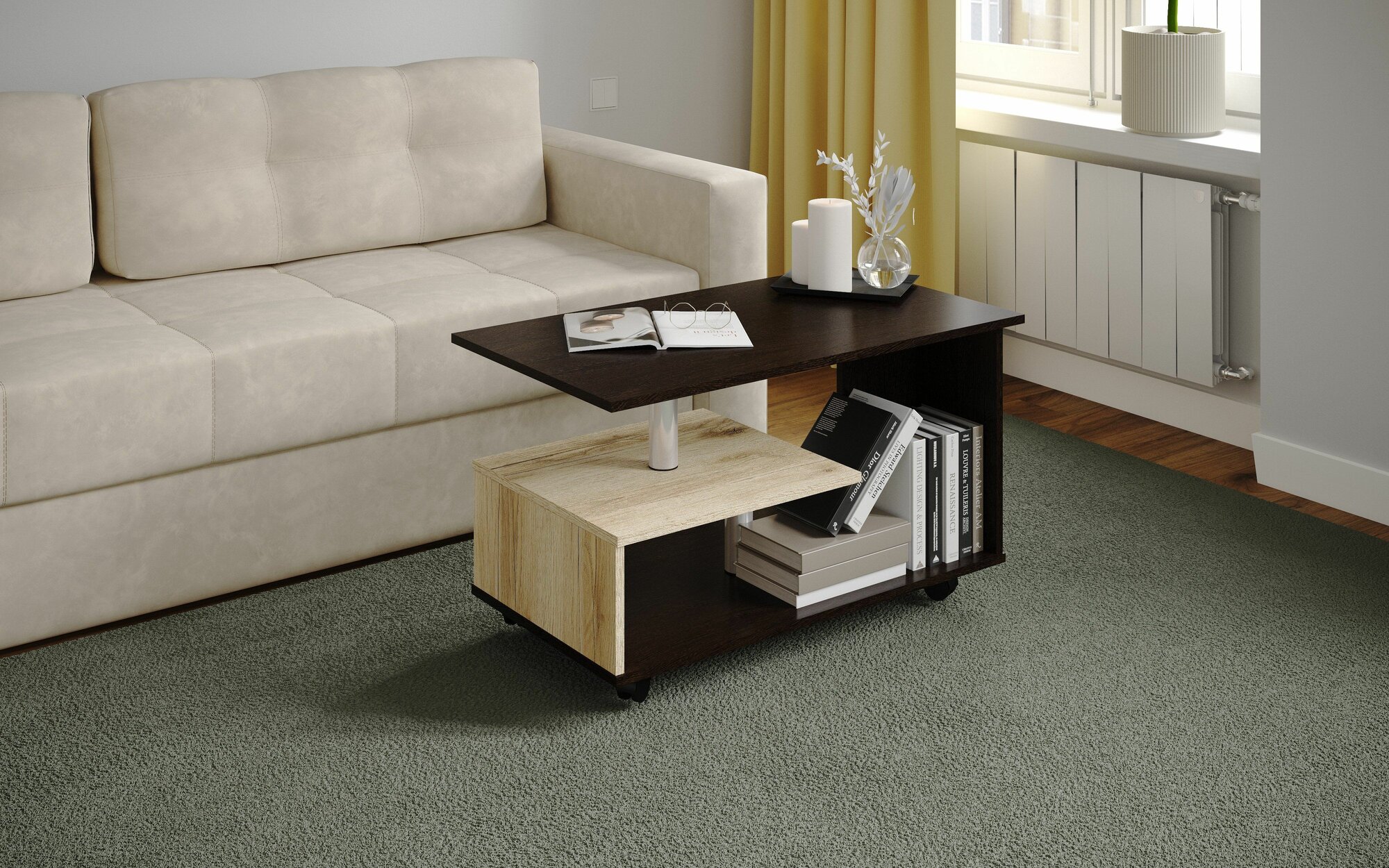 Журнальный стол Консул-5 (венге/дуб делано) 510х900х500 тэкс