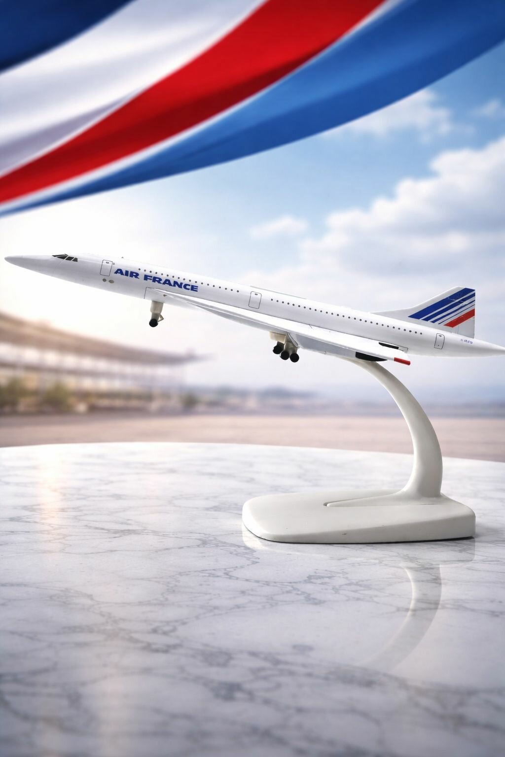 Модель самолета металлическая Concorde / Air France - 20 см.