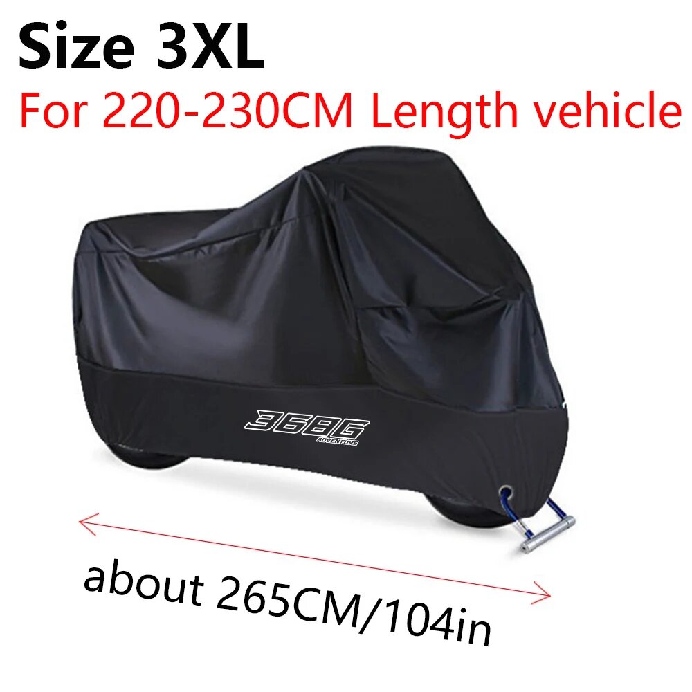 Чехол для мотоцикла Zontes 368G 368 G Adventure Adv 2025 2026, водонепроницаемая 3XL For 220cm