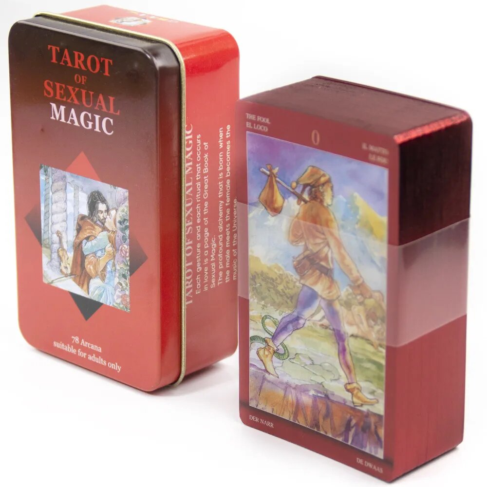 Таро Магия Наслаждений в жестяной коробке Tarot of Sexual Magic 10.3*6см