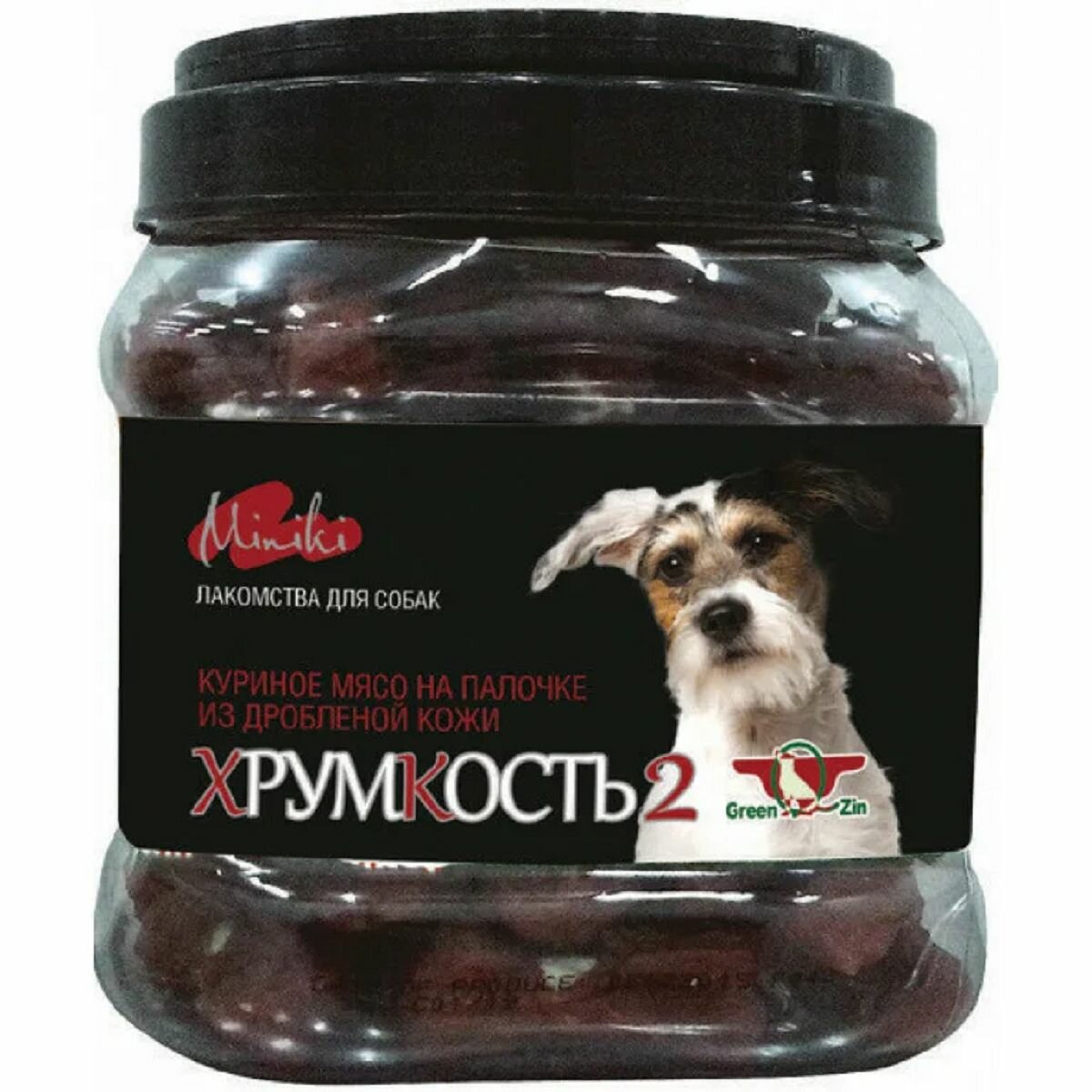 Лакомство для собак Green QZin хрумкость мини (сушеные гантельки с курицей для мини-пород) 350гр