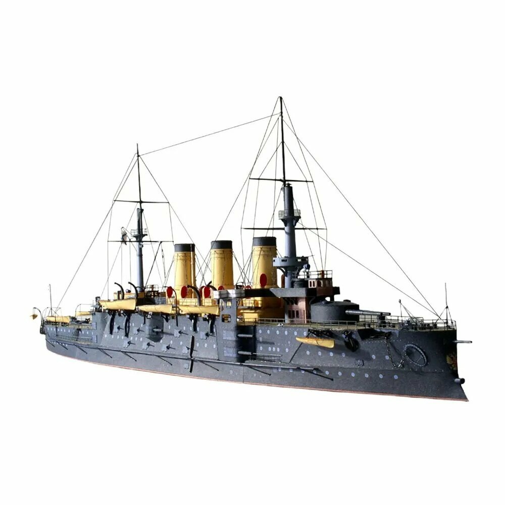 3D бумажная модель российского крейсера Ослябя в масштабе 1:250, сборный комплект для творчества и обучения, модель корабля для детей