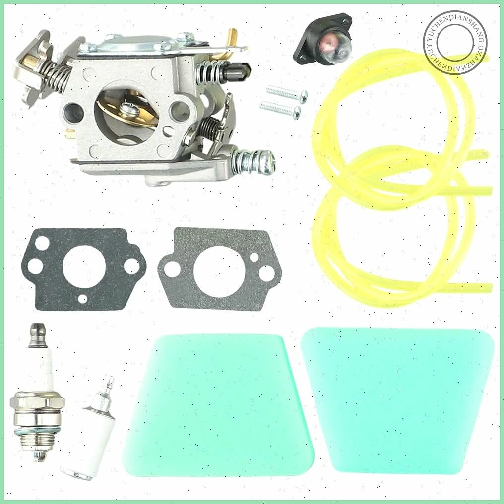 Карбюратор бензопилы для Partner 350 351 370 390 420 Для Mcculloch 333 335 338 Для Poulan 050 2055 2115 Праймер Насос Свеча зажигания