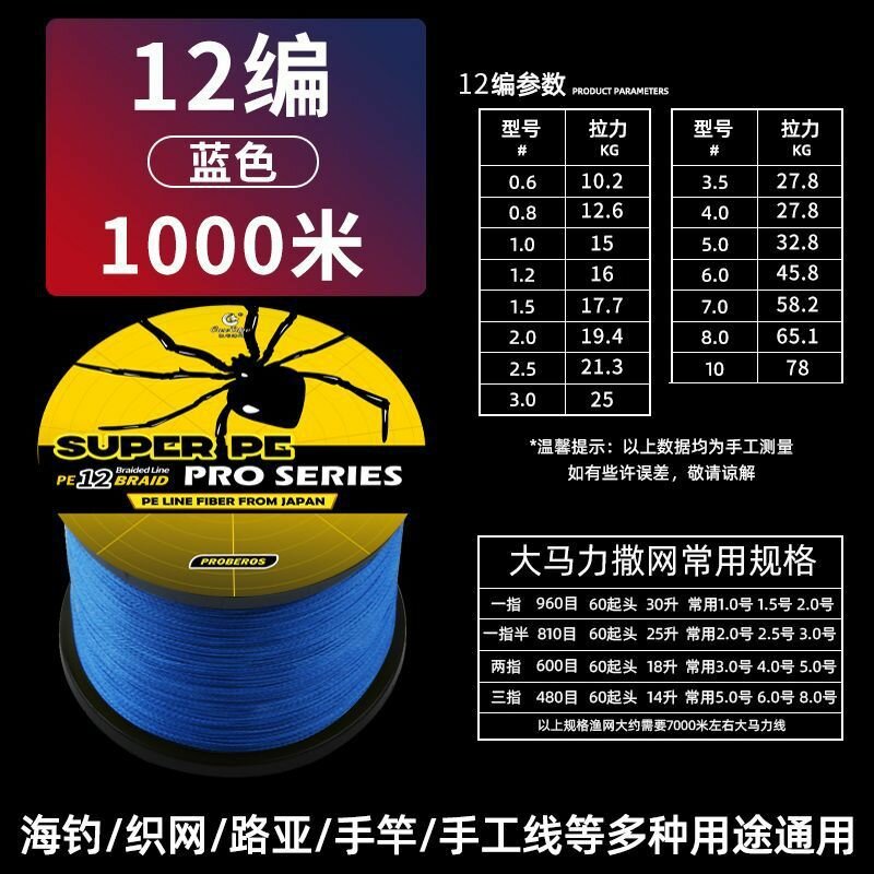 16-прядная прочная леска из полиэтилена для крупной рыбы, специальная леска для морской рыбалки, якорная рыбалка, черная основная леска, прочная и устойчивая к укусам плетеная леска для воздушного змея