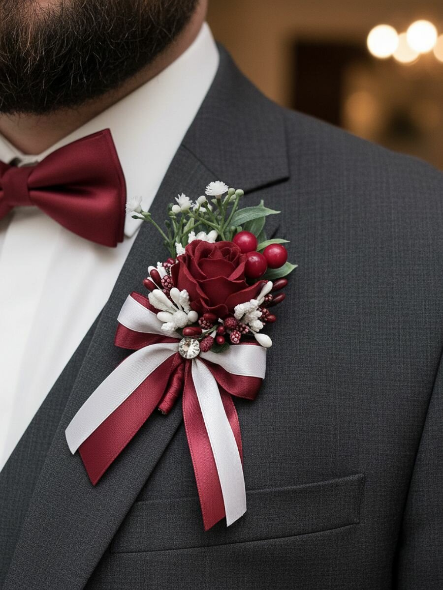 Бутоньерка для жениха или свидетеля