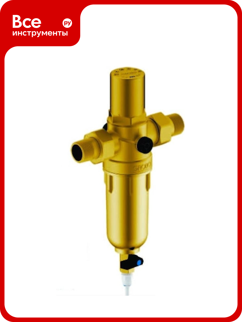 Фильтр 3/4 для горячей воды, с защитой от гидроударов, d60 Гейзер Бастион 7508205201 32684