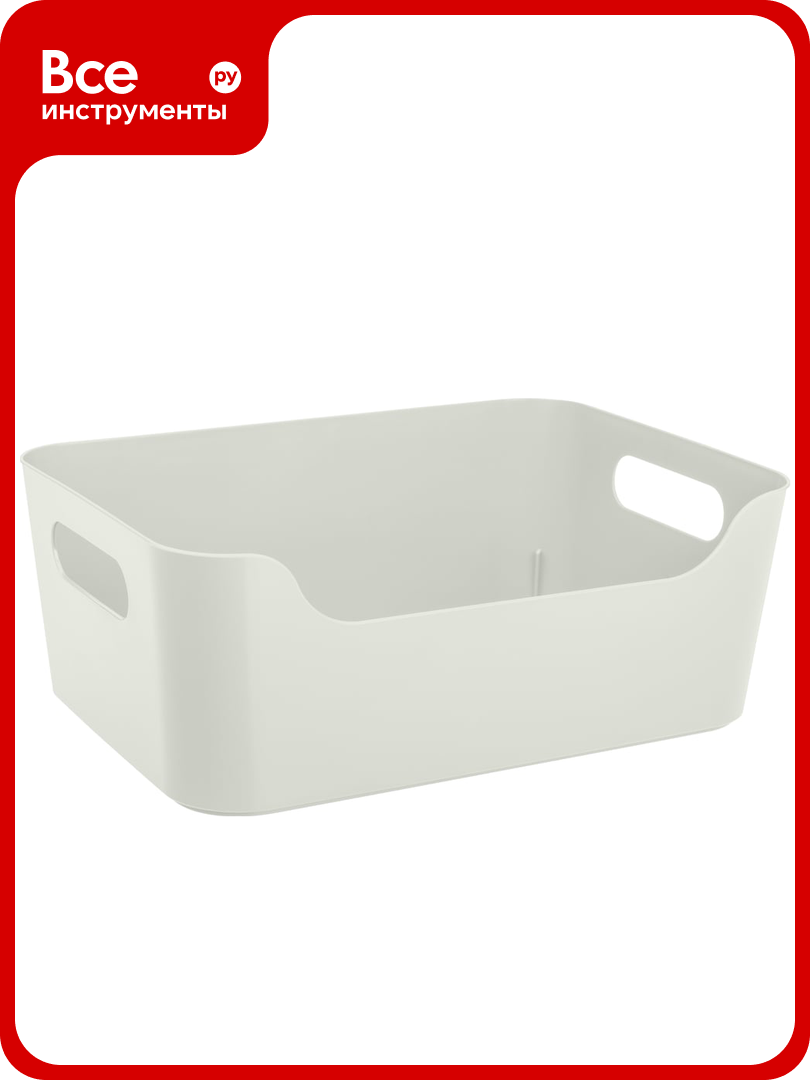 Универсальная корзинка Econova scandi, 270x190x105 мм, 4.6 л, светло-серый 434200830