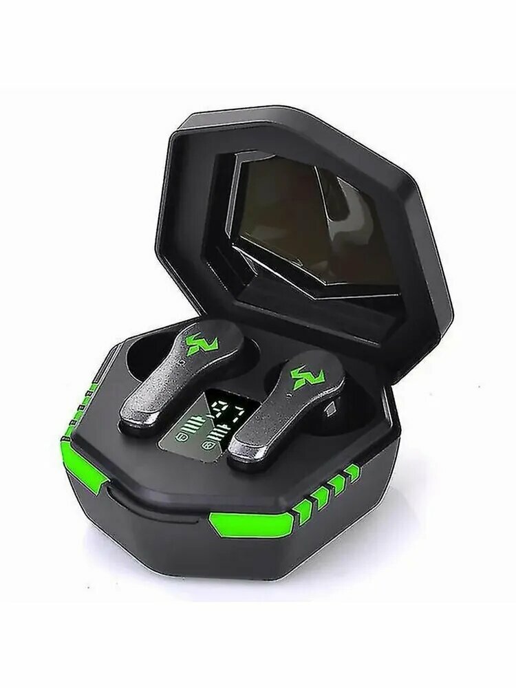 Наушники беспроводные с микрофоном, Bluetooth, черный, темно-серый
