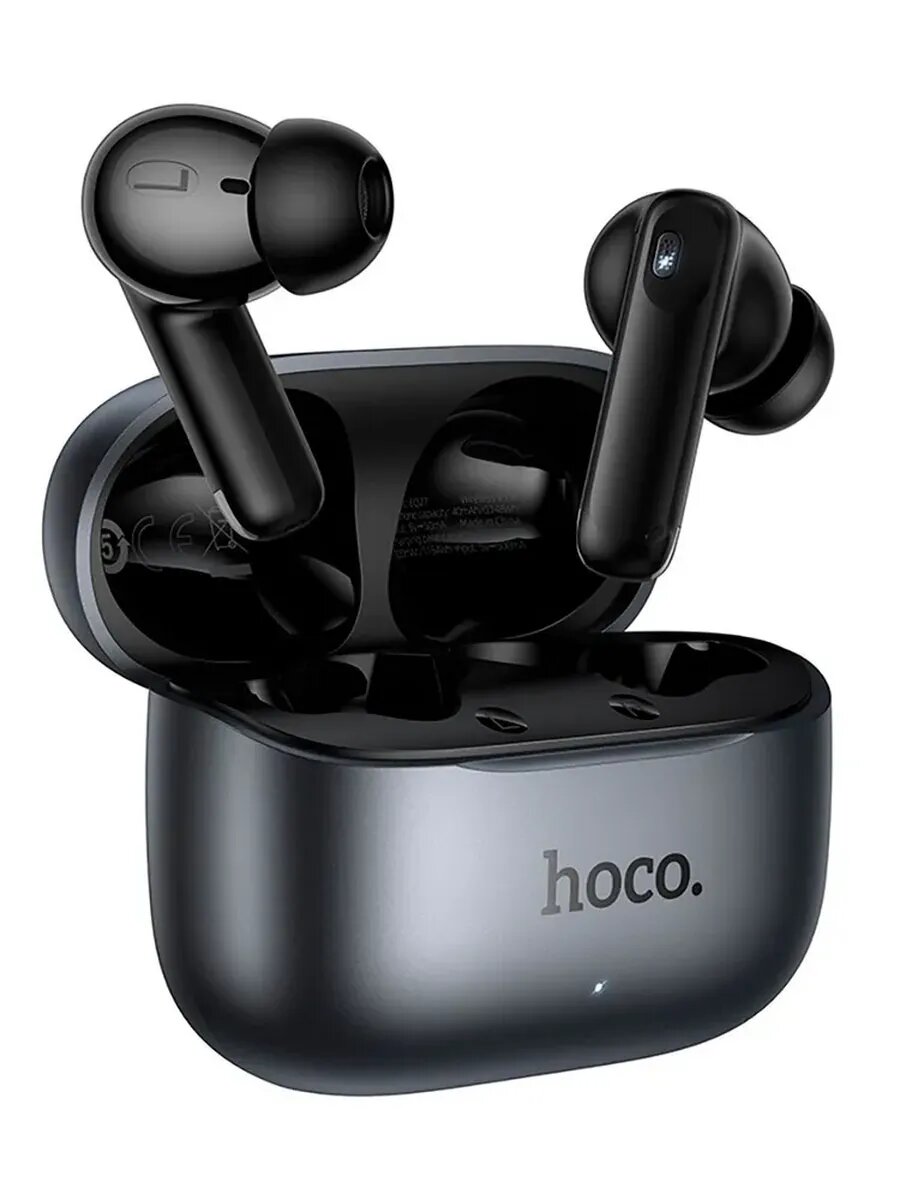 Наушники Bluetooth Hoco EQ27 (ANC+ENC), в кейсе, с ИИ-переводчиком, с шумоподавлением, цвет черный / беспроводные