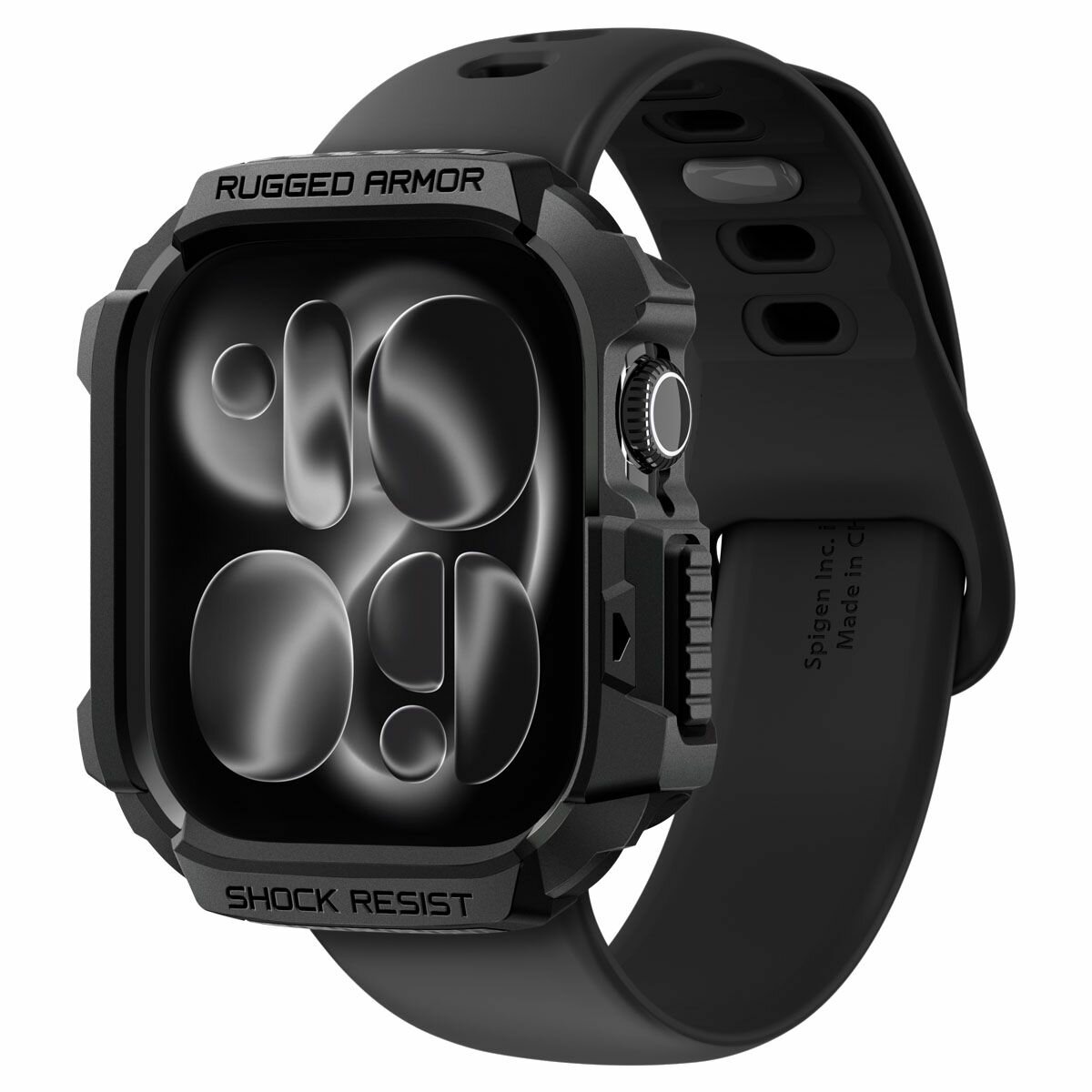 Чехол Spigen на Apple Watch 11 (42 mm) (ACS10491) Rugged Armor 2 / Спиген чехол для Эпл Вотч 11 Черный