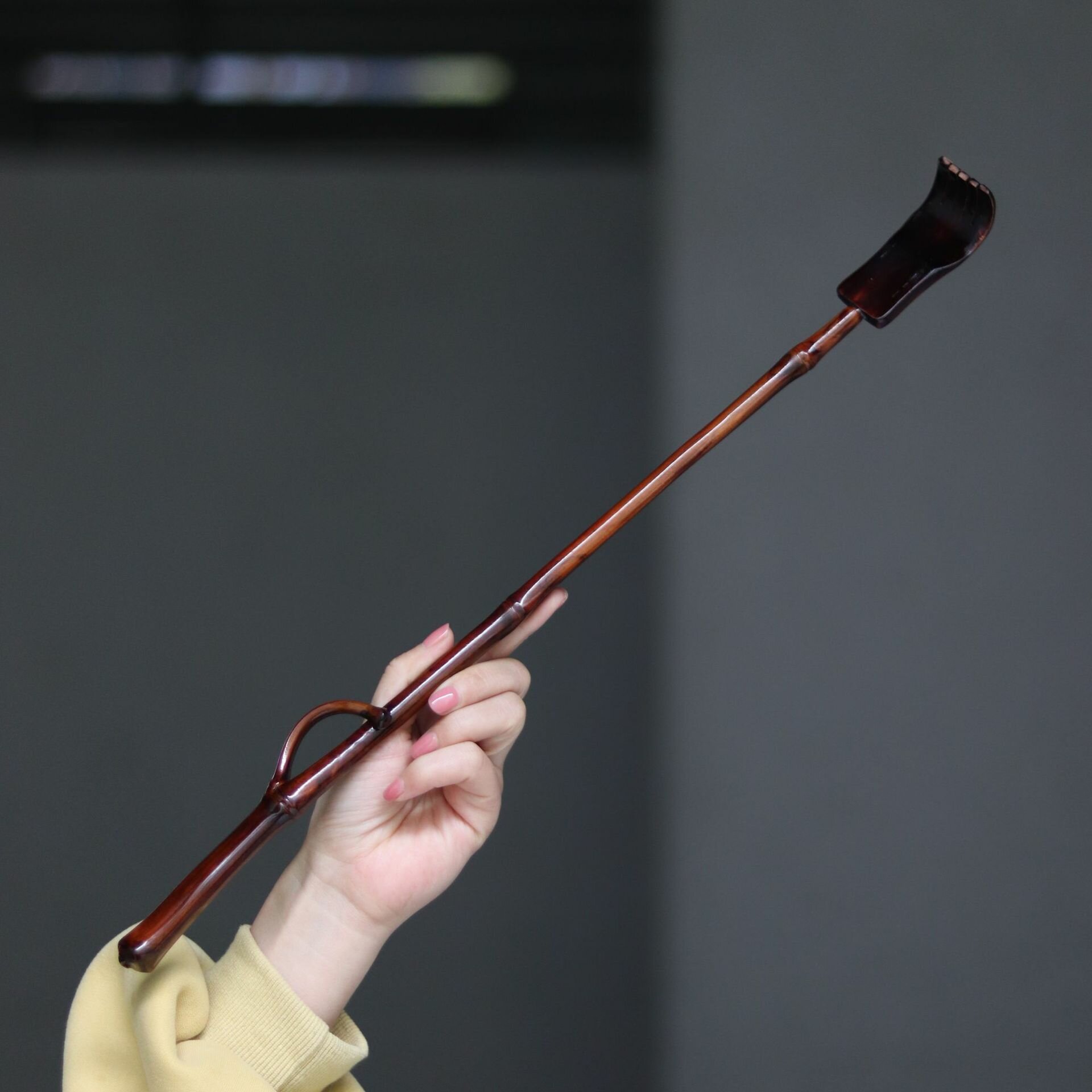 Новый ручной работы фиолетовый бамбуковый скребок для спины, складной традиционный скребок для спины для пожилых, мастерство изготовления