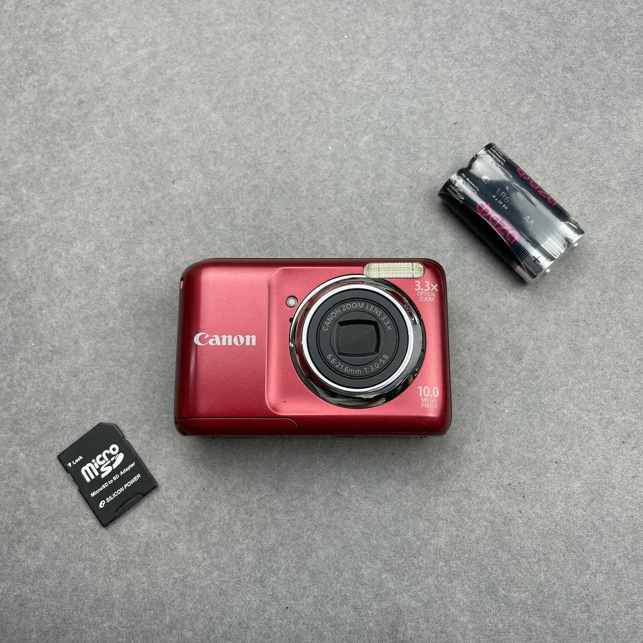 Цифровой компактный фотоаппарат Canon PowerShot A800, красный