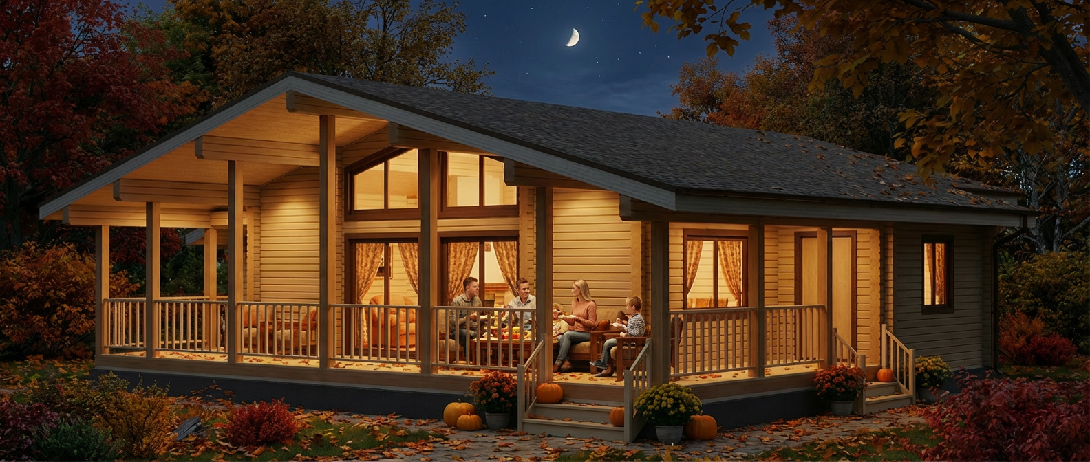 Проект дома из профбруса