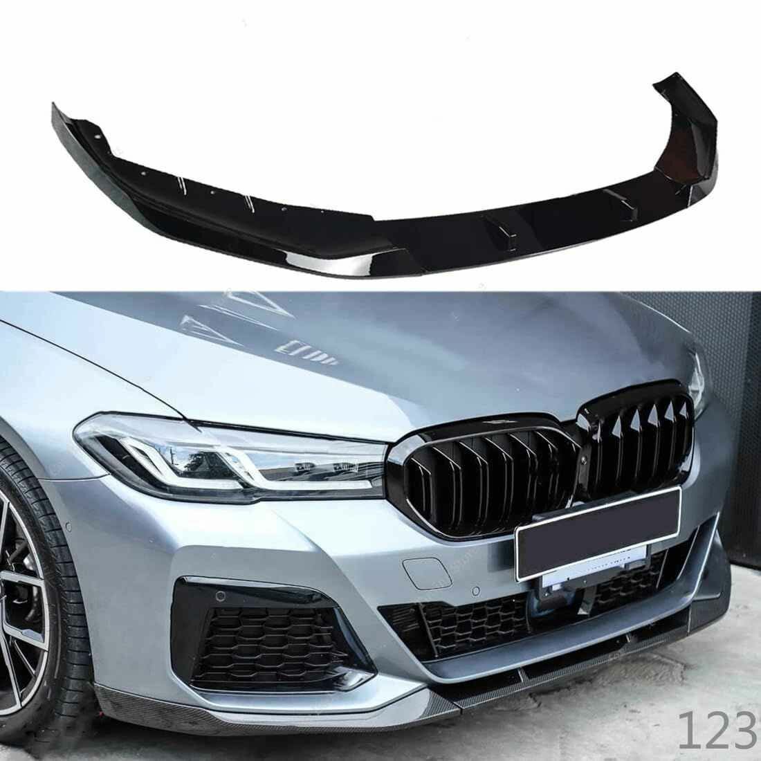 Спойлер переднего бампера BMW 5 серии G30/G31 LCI (M Performance Style) 2021-2023 — передний диффузор из ABS для защиты и обновления внешнего вида