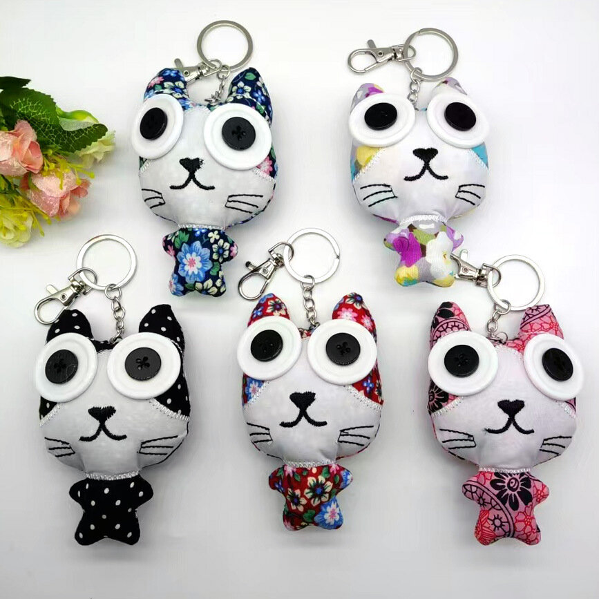 Год змеи талисман подвеска ручной работы игрушка кукла кукла большое лицо кот_8-15 см (форма разных размеров)