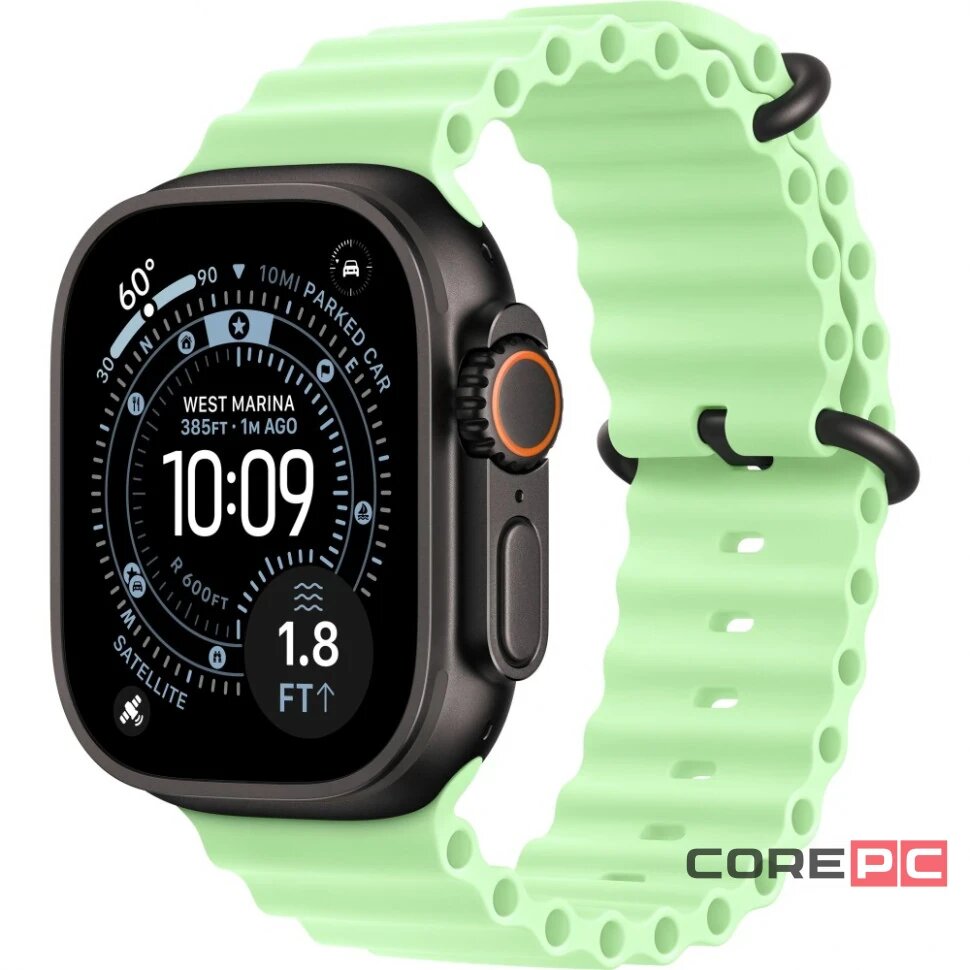 Умные часы Apple Watch Ultra 3 49mm Black Titanium Case with Neon Green Ocean Band (One Size)