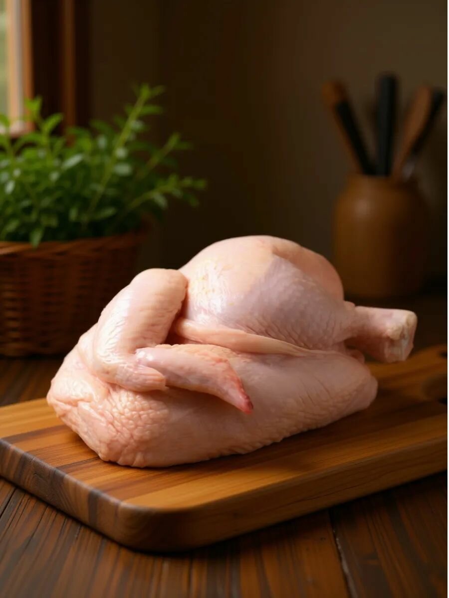 Полутушка курицы, куриная, халяльная, охлажденная, фермерская, 0.9кг