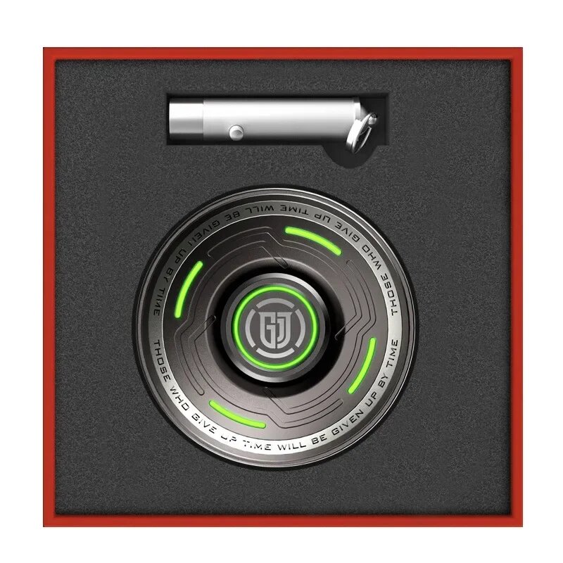 Светящийся спиннер Green, металл, EDC, антистресс