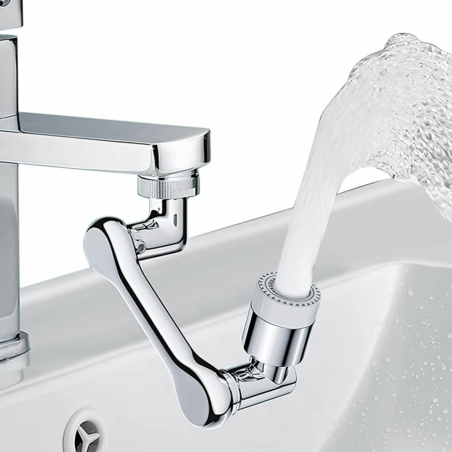 Водосберегающая насадка аэратор на кран смеситель, с фильтром, поворотный, гибкий, 1080 градусов, для кухни и ванной