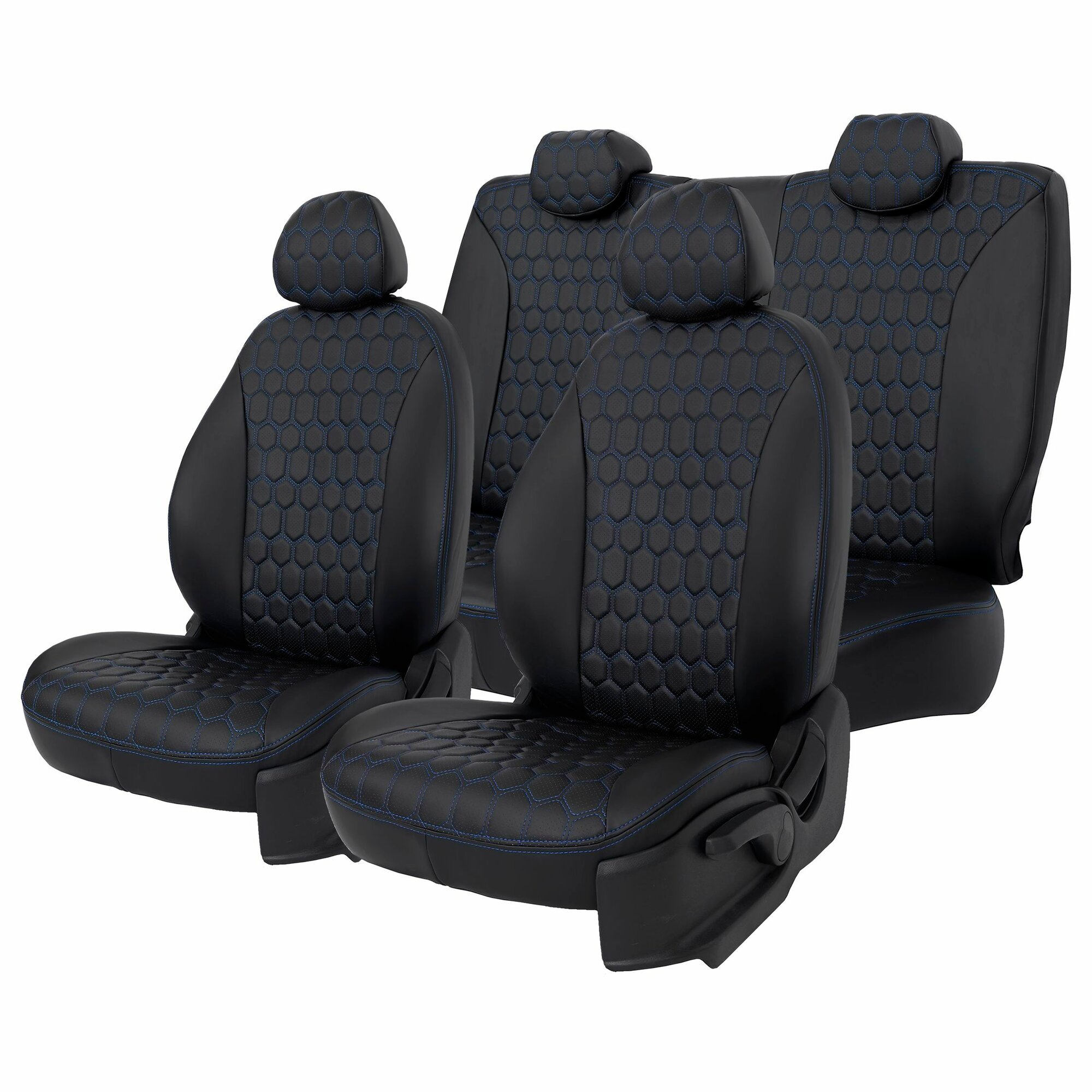 Чехлы на сиденья KIA Ceed II 2012 - 2018 г. хэтчбек/универсал. Раздельная спинка и сиденье заднего ряда60/40