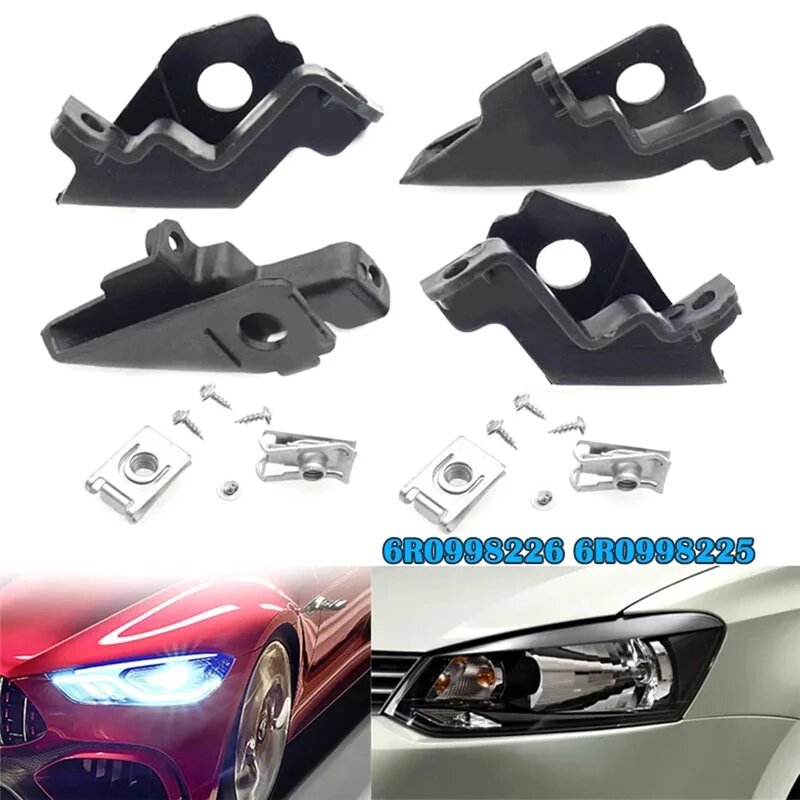 Sp-Car передняя фара, кронштейн для лампы, зажим, ремонтный комплект, кронштейн для фары, основание держателя для VW Polo 2009-2017