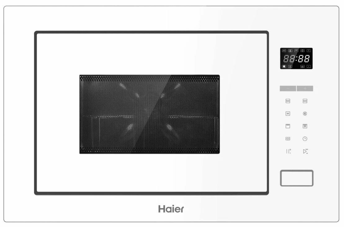 Встраиваемая микроволновая печь Haier HMX-BTG259W, 900 Вт, 25 л, гриль, белый