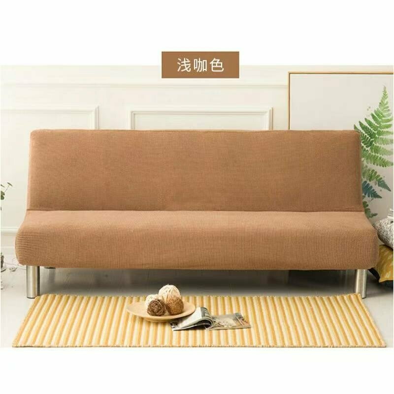 Чехол на прямой диван-кровать рельефный, темно-серый, размер 150-190 см