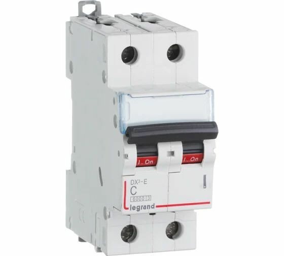 Автоматический выключатель Legrand DX3-E C63 2П 6000/6kA 407283