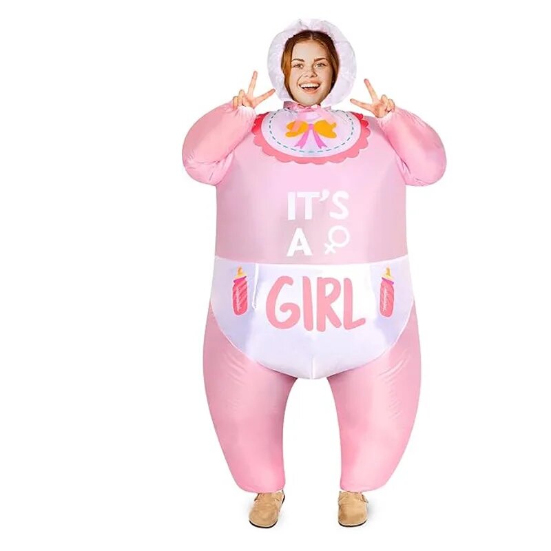 Надувной детский костюм NJTD розово-синий Pink