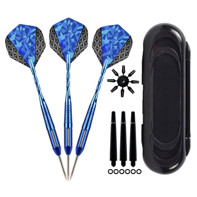1 комплект Портативных Стальных Дротиков С Иглой, Металлический Набор Дротиков, Алюминиевые Стержни, Стальной Наконечник, Набор Дротиков, Инструмент для Дартса, Простое Использование
